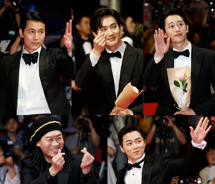 [24th BIFF]정우성부터 정해인까지…'손하트 기본' 격이 다른 턱시도 대전