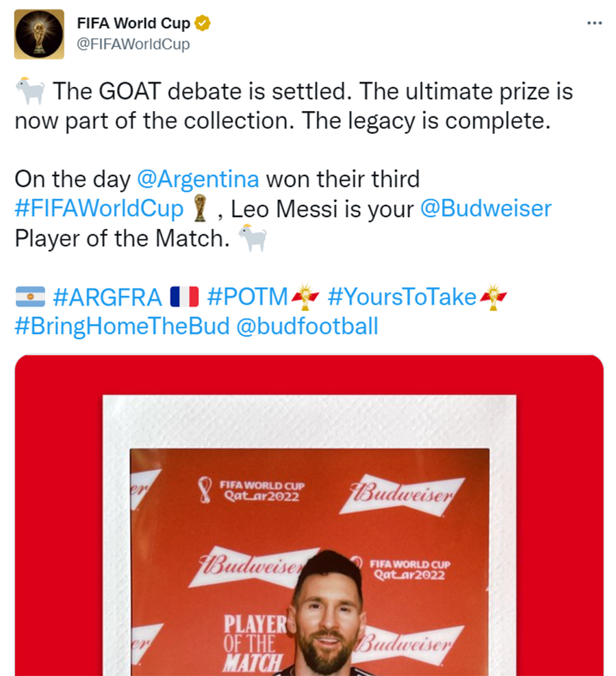 [오피셜] FIFA 공식적인 종지부…"GOAT 논쟁은 끝났다, 메시다"