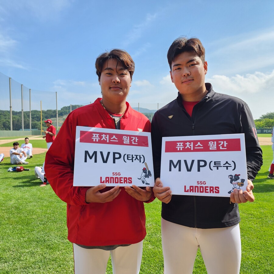 5월 강화의 별이 떴다… 유호식-고명준, SSG 퓨처스팀 5월 MVP 선정