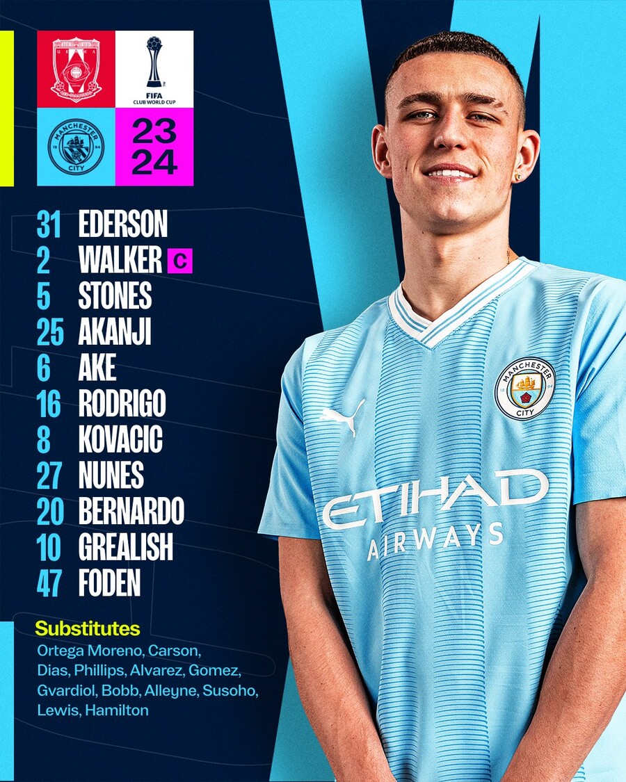 [CWC REVIEW] '슈팅 수 24-1' 맨시티, 일본 우라와 3-0 완파…브라질 플루미넨시와 결승전