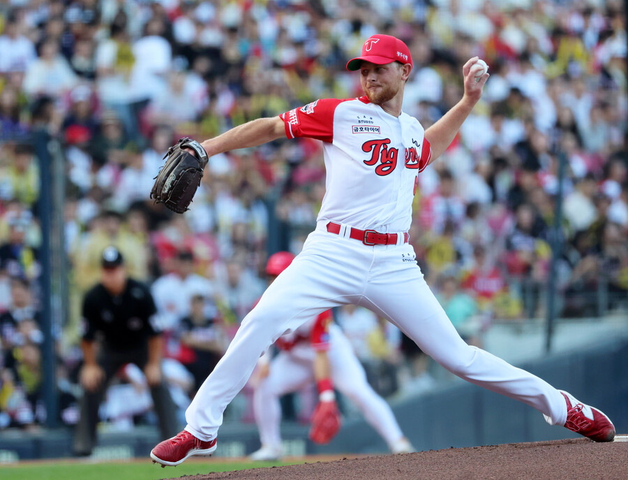 KIA 우승 청부사인데, MLB 36승 클래스가 보였다 말았다… 이제 LG 잡으러 간다