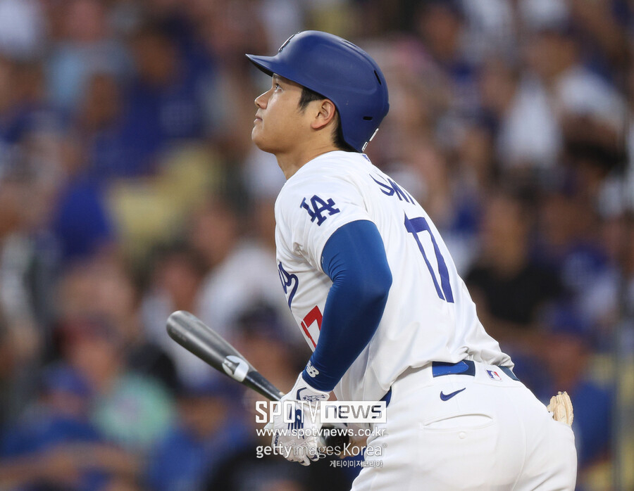 타구속도 179km! 오타니 홈런 터졌다, ML 최초 50-50에 성큼