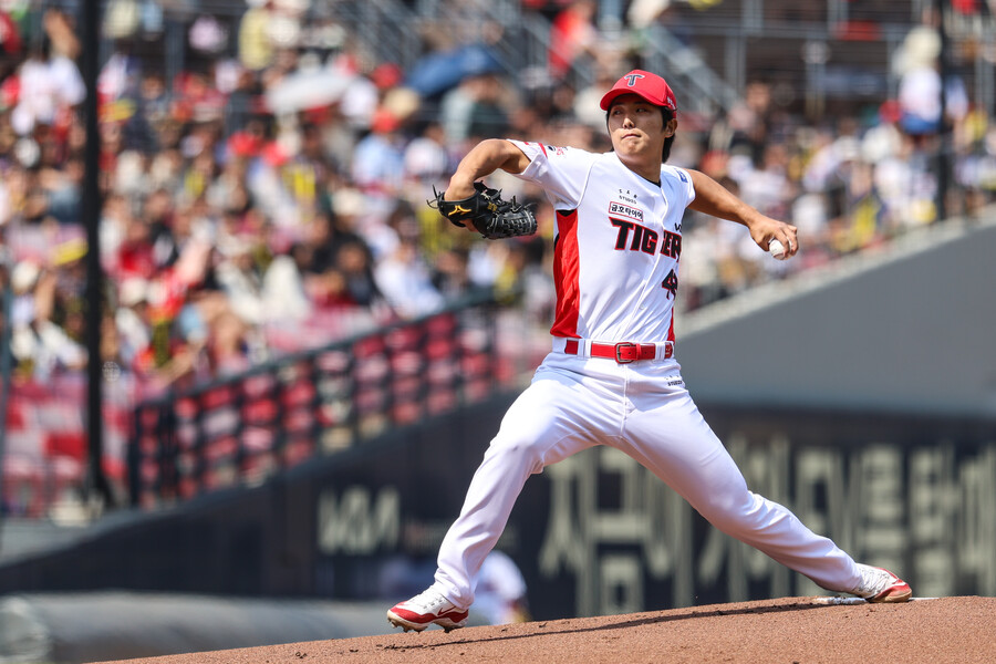 이의리 몸에 괴물의 피가 흐르나… 구단 예상보다도 빠르다, 정상 복귀 조준 '윤영철도 OK'