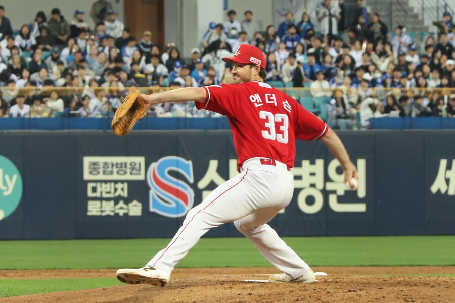 이것이 아빠의 초인적 힘인가… 출산 소식에 13K 역투, 최강 삼성 타선이 헛스윙 연발