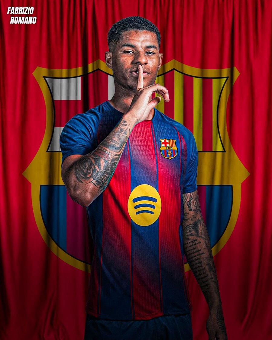 '찐행복' 레시포드 바르셀로나 도착!…등번호 14 유력 "롤모델 앙리 계승"→'옷피셜' 발표 임박