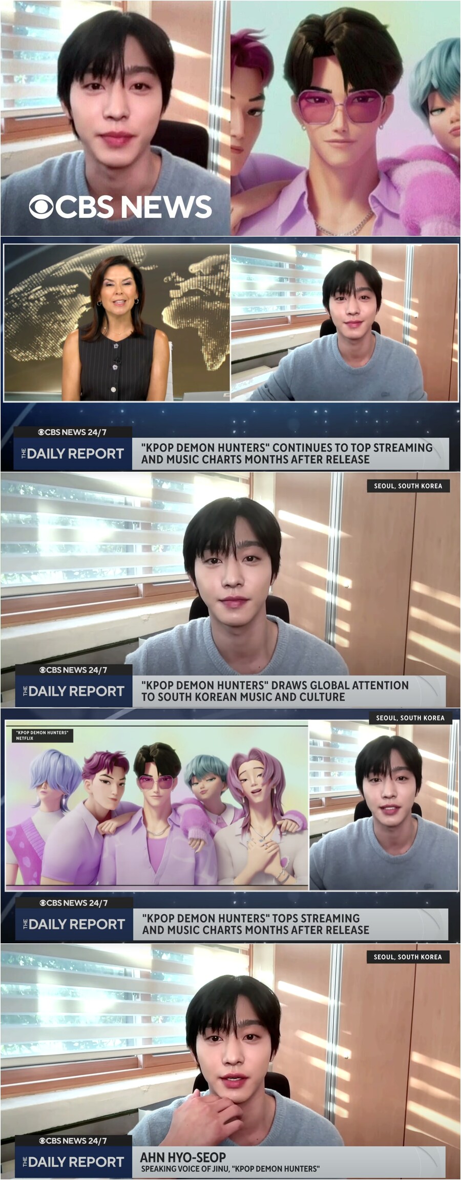 안효섭, 韓배우 최초 美CBS 뉴스 생중계 출연 "속편에 진우 영혼 돌려주길"