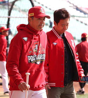 [포토S] NC와 준PO 1차전 앞둔 SSG 김원형 감독